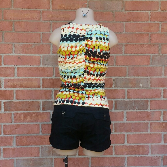 Rewind | Pants & Jumpsuits | Rewind Romper Polkadot Cream Lime Green ...